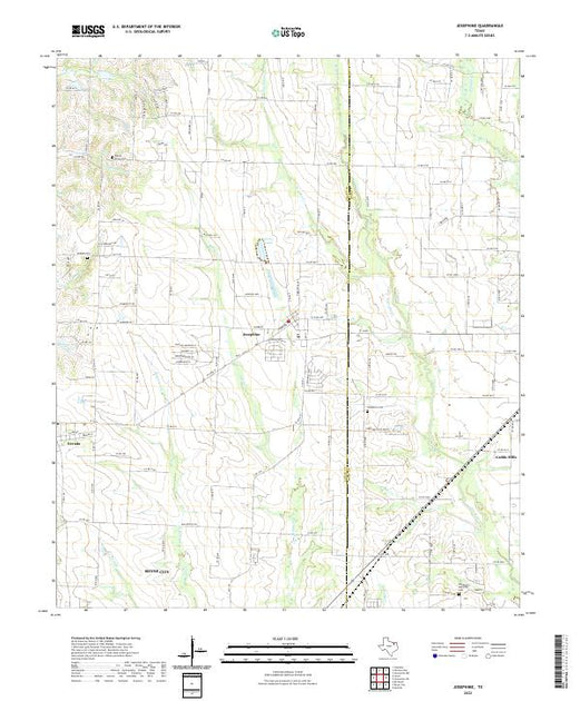 US Topo 7.5-minute map for Josephine TX – American Map Store