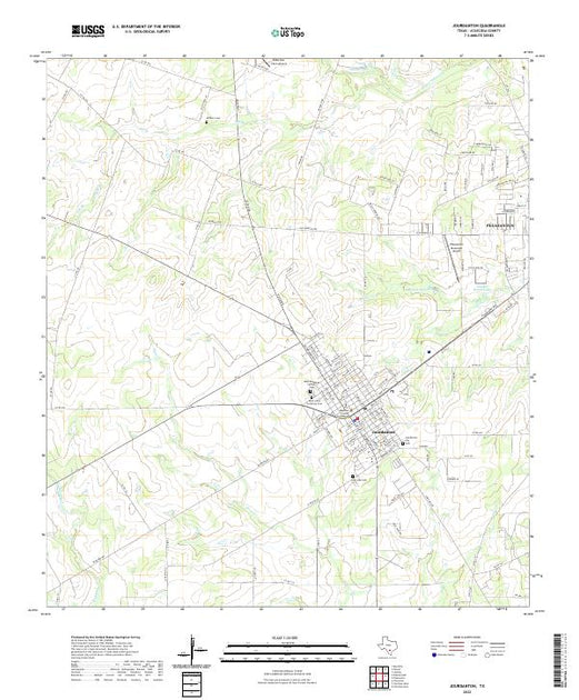 US Topo 7.5-minute map for Jourdanton TX – American Map Store
