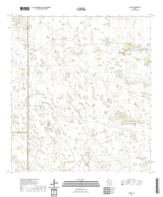 US Topo 7.5-minute map for Julian TX – American Map Store