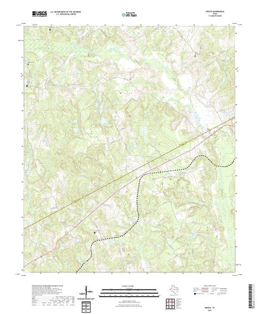 US Topo 7.5-minute map for Keechi TX – American Map Store