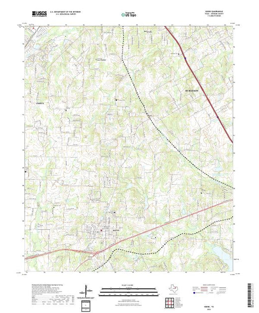 US Topo 7.5-minute map for Keene TX – American Map Store