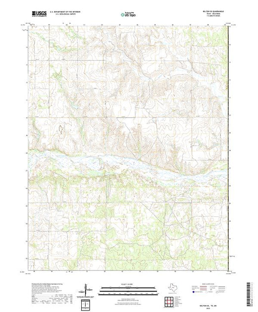 US Topo 7.5-minute map for Kelton SE TXOK – American Map Store