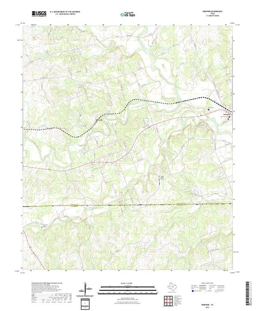US Topo 7.5-minute map for Kempner TX – American Map Store