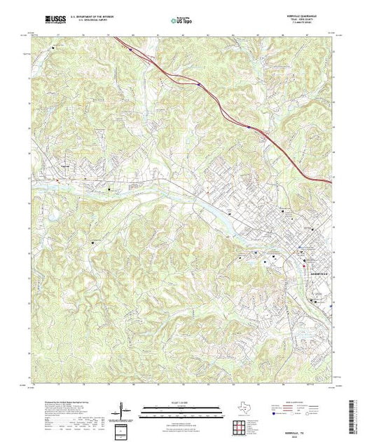 US Topo 7.5-minute map for Kerrville TX – American Map Store