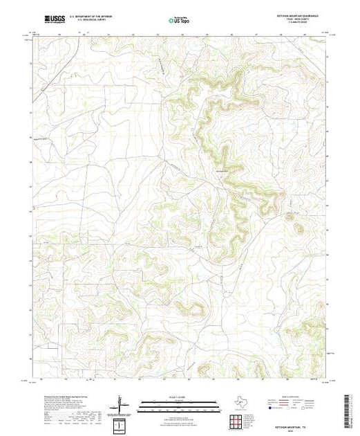 US Topo 7.5-minute map for Ketchum Mountain TX – American Map Store