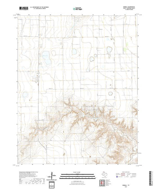 US Topo 7.5-minute map for Kimball TX – American Map Store