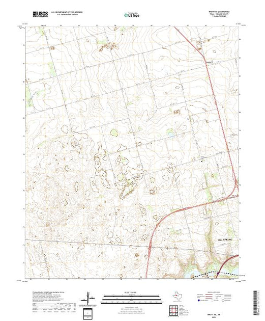 US Topo 7.5-minute map for Knott SE TX – American Map Store