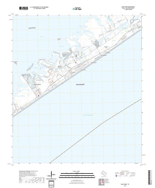 US Topo 7.5-minute map for Lake Como TX – American Map Store