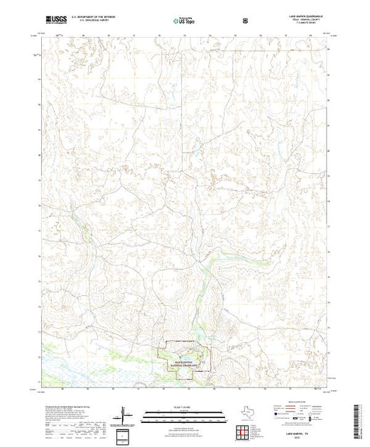 US Topo 7.5-minute map for Lake Marvin TX – American Map Store