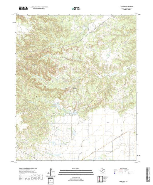 US Topo 7.5-minute map for Lake Theo TX – American Map Store