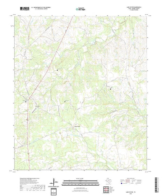 US Topo 7.5-minute map for Lake Victor TX – American Map Store