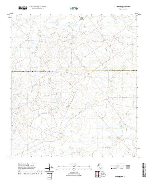 US Topo 7.5-minute map for Landrum Tank TX – American Map Store