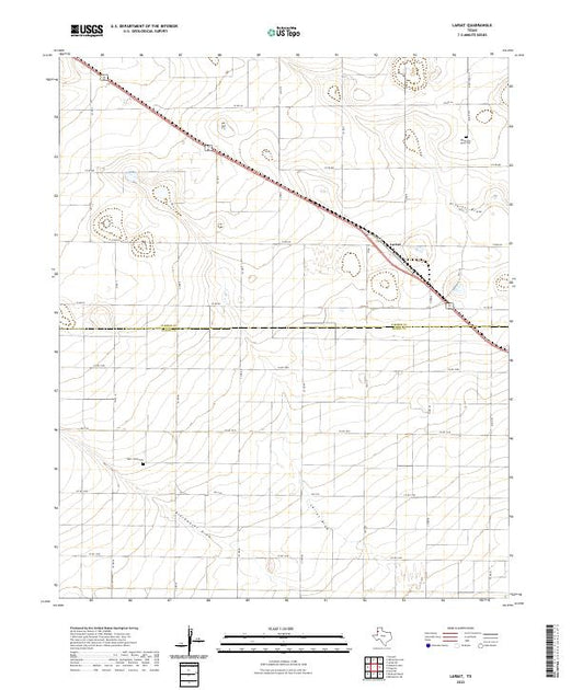 US Topo 7.5-minute map for Lariat TX – American Map Store