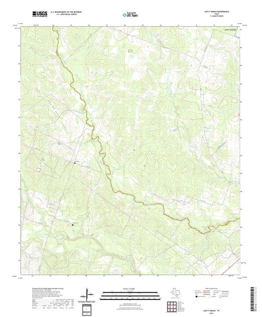 US Topo 7.5-minute map for Lazy F Ranch TX – American Map Store