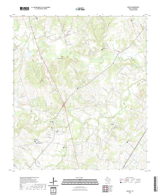 US Topo 7.5-minute map for Lincoln TX – American Map Store