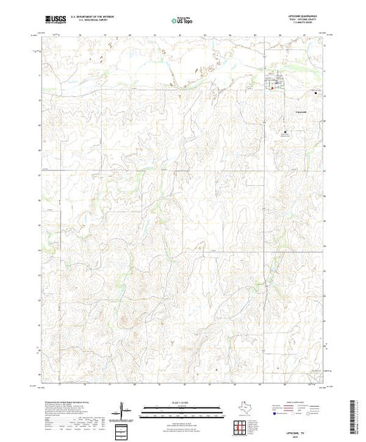 US Topo 7.5-minute map for Lipscomb TX – American Map Store