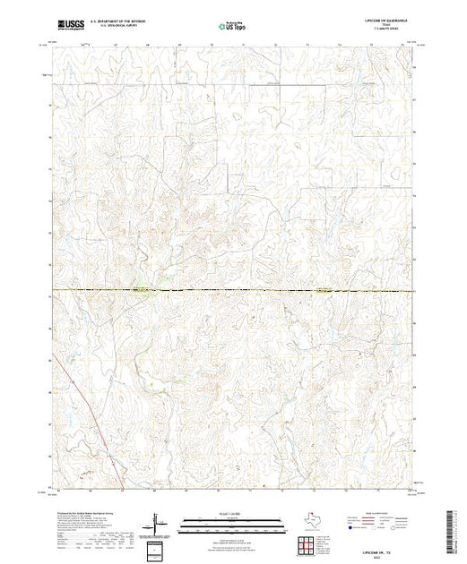 US Topo 7.5-minute map for Lipscomb SW TX – American Map Store