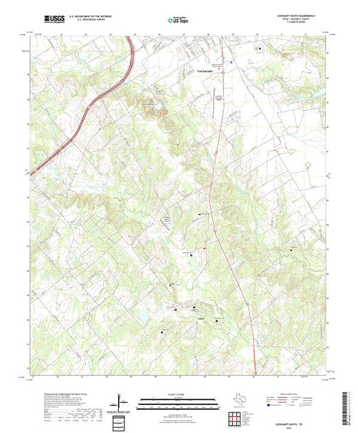 US Topo 7.5-minute map for Lockhart South TX – American Map Store
