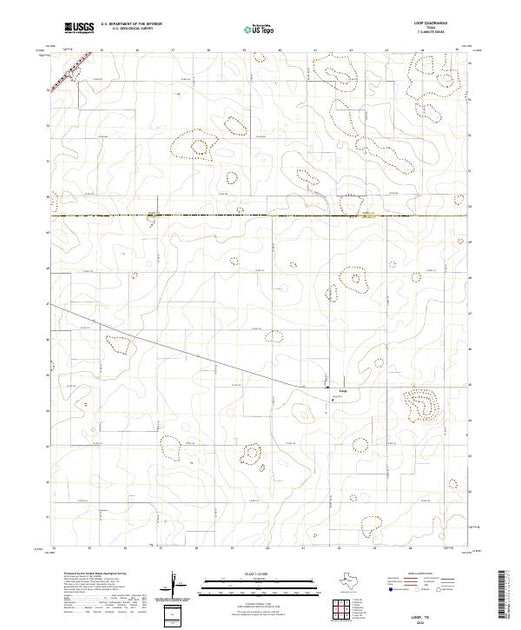 US Topo 7.5-minute map for Loop TX – American Map Store