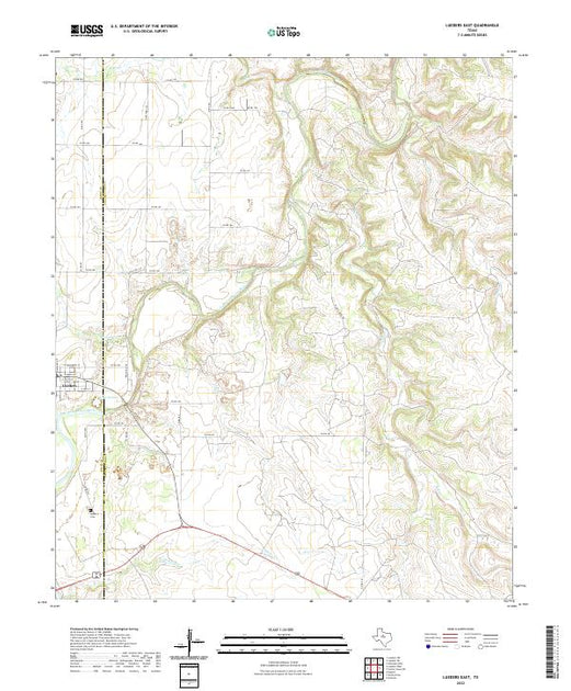 US Topo 7.5-minute map for Lueders East TX – American Map Store