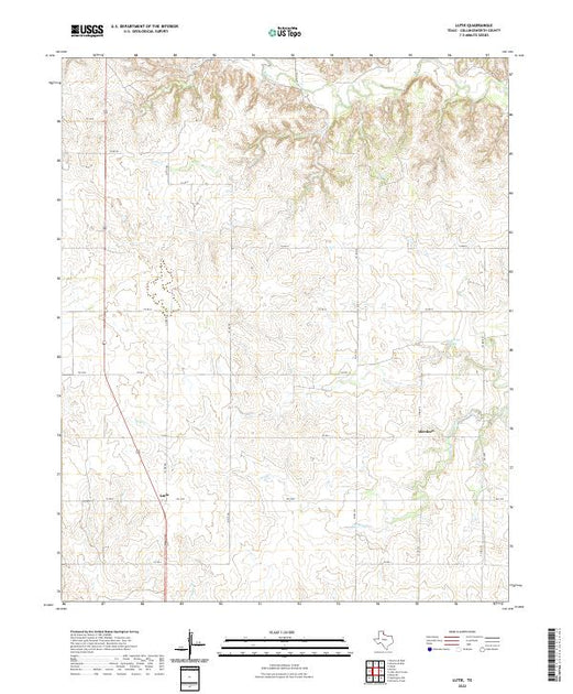 US Topo 7.5-minute map for Lutie TX – American Map Store
