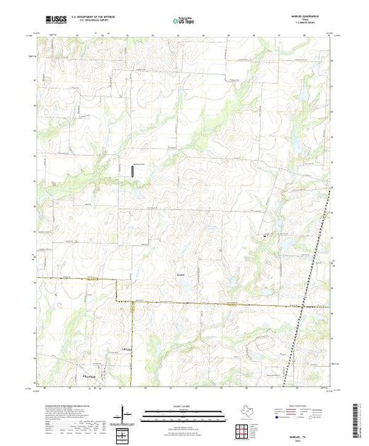 US Topo 7.5-minute map for Marilee TX – American Map Store