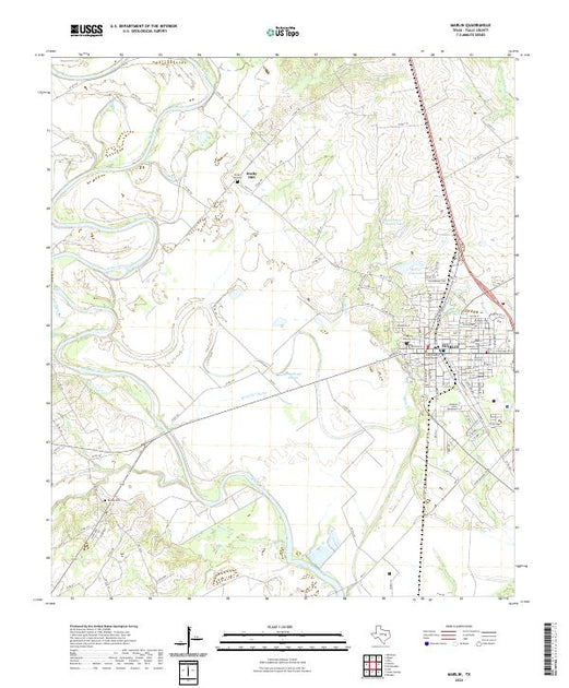 US Topo 7.5-minute map for Marlin TX – American Map Store
