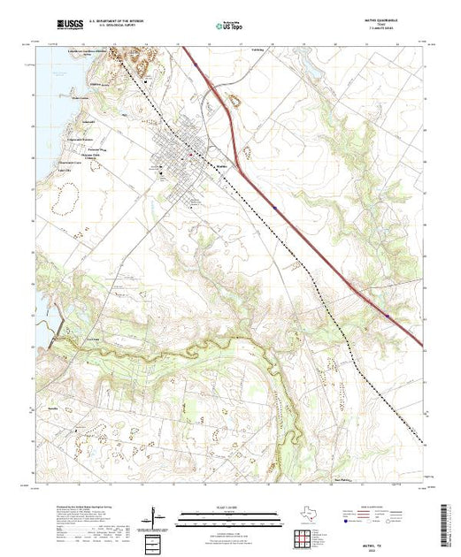 US Topo 7.5-minute map for Mathis TX – American Map Store