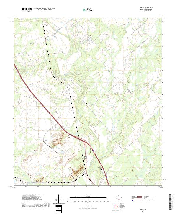 US Topo 7.5-minute map for McCoy TX – American Map Store