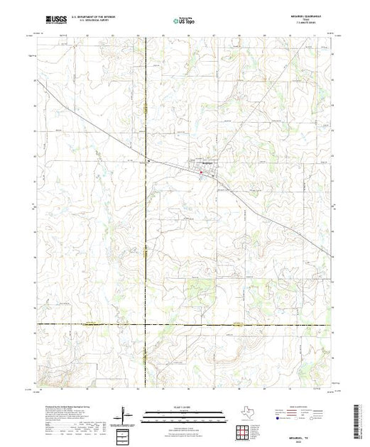 US Topo 7.5-minute map for Megargel TX – American Map Store