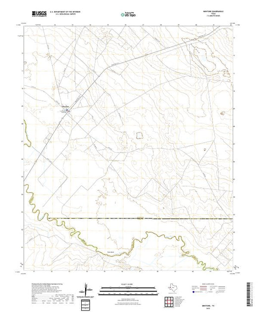 US Topo 7.5-minute map for Mentone TX – American Map Store