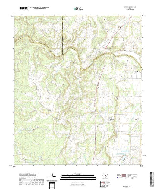US Topo 7.5-minute map for Mercury TX – American Map Store