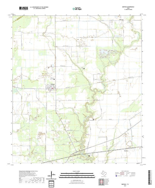 US Topo 7.5-minute map for Midfield TX – American Map Store