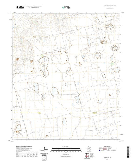 US Topo 7.5-minute map for Midkiff NW TX – American Map Store