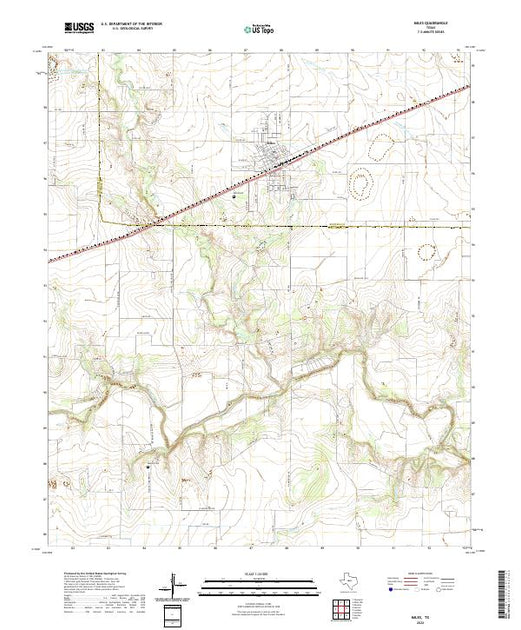 US Topo 7.5-minute map for Miles TX – American Map Store