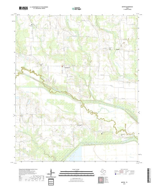 US Topo 7.5-minute map for Minter TX – American Map Store