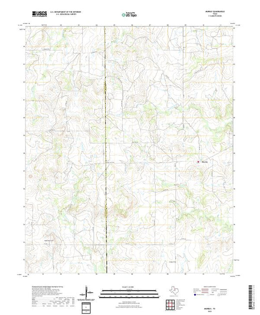 US Topo 7.5-minute map for Murray TX – American Map Store