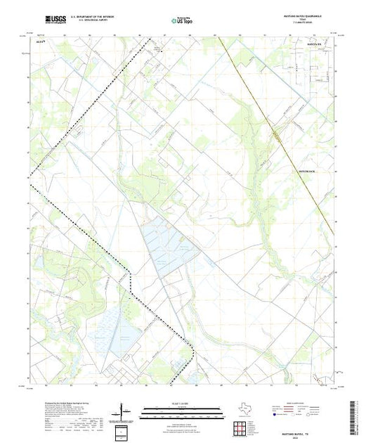 US Topo 7.5-minute map for Mustang Bayou TX – American Map Store