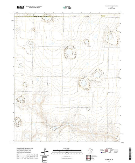 US Topo 7.5-minute map for Nazareth NW TX – American Map Store