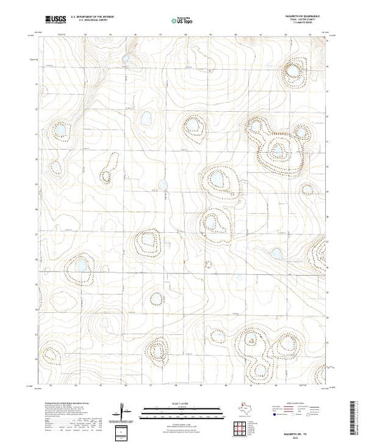 US Topo 7.5-minute map for Nazareth SW TX – American Map Store