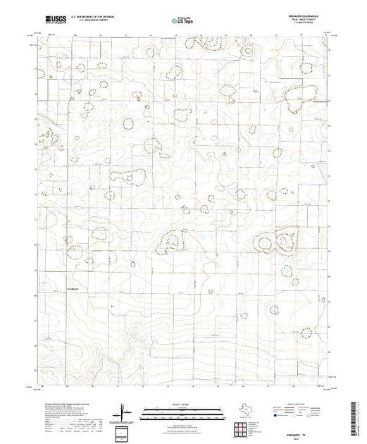US Topo 7.5-minute map for Needmore TX – American Map Store