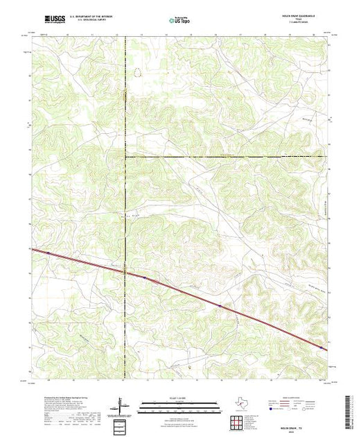 US Topo 7.5-minute map for Nolen Draw TX – American Map Store
