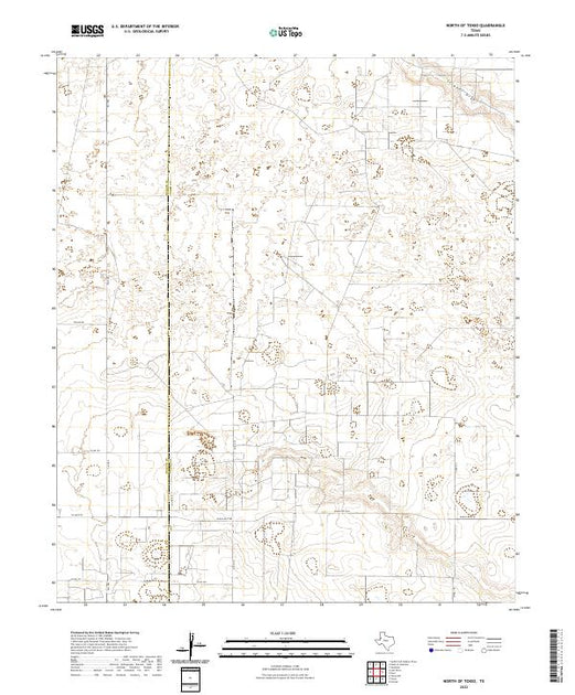 US Topo 7.5-minute map for North of Tokio TX – American Map Store