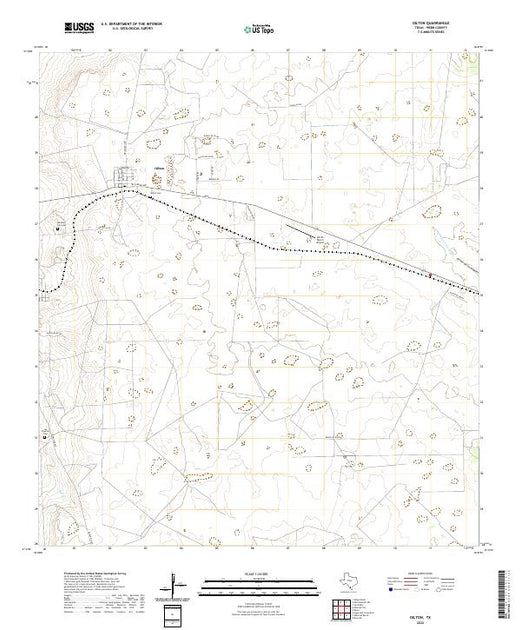 US Topo 7.5-minute map for Oilton TX – American Map Store