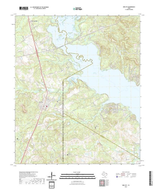 US Topo 7.5-minute map for Ore City TX – American Map Store