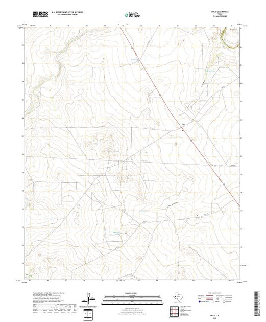 US Topo 7.5-minute map for Orla TX – American Map Store