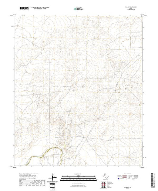 US Topo 7.5-minute map for Orla NE TX – American Map Store
