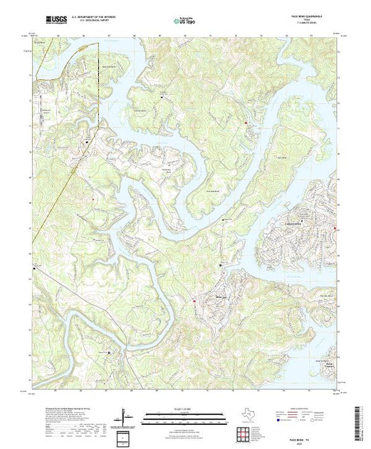 US Topo 7.5-minute map for Pace Bend TX – American Map Store