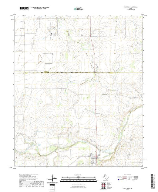 US Topo 7.5-minute map for Paint Rock TX – American Map Store