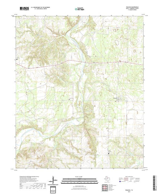 US Topo 7.5-minute map for Peacock TX – American Map Store